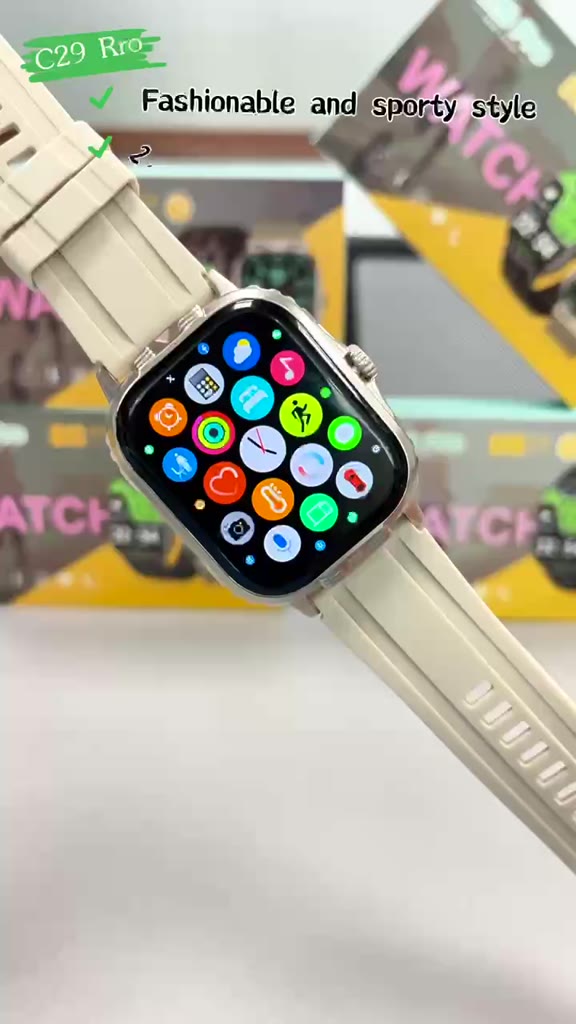 2025 Novo C29 Pro Relógio Smartwatch 2,19 Polegadas Tela Full Touch ...