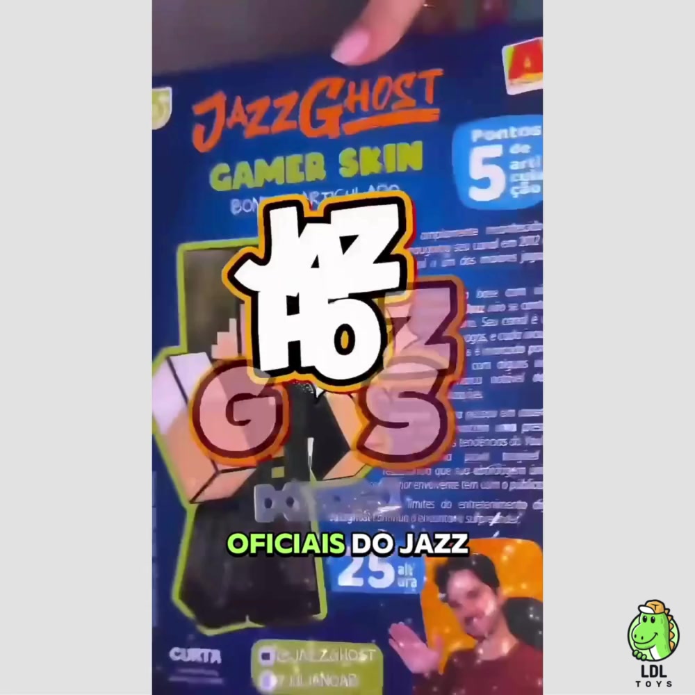 Boneco JazzGhost 15cm Articulado Acompanha 3 Ferramentas Youtuber ...