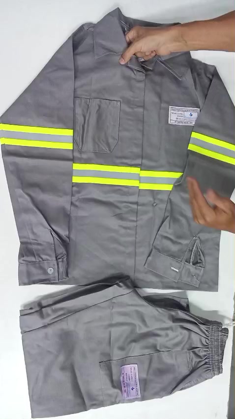 Uniforme Rf Antichamas Eletricista Nr10 Atpv11 Risco 2 Cinza Com Ca ...