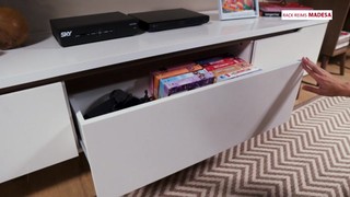 Rack para TV até 75 Polegadas Madesa Reims 2 Portas 1 Gaveta - Branco ...