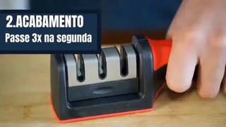 Amolador Afiador De Facas Em Aço Inox Com 3 Afiadores | Shopee Brasil