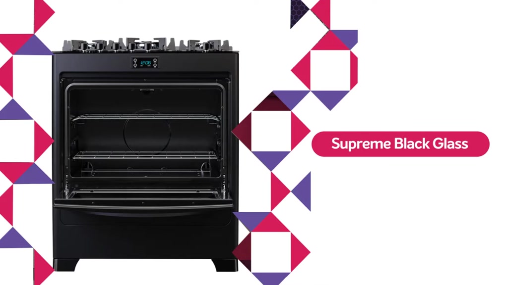 Fogão 4 Bocas Preto com Mesa de Vidro e Timer Digital Dako Supreme Black Glass Bivolt | Shopee ...