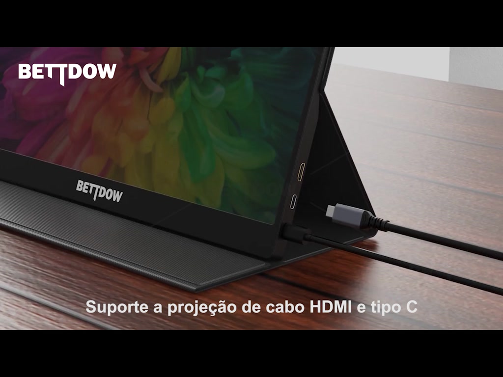 BETTDOW Monitor Portátil para laptop 15.6 ''1920*1080p 4k fhd ips ...