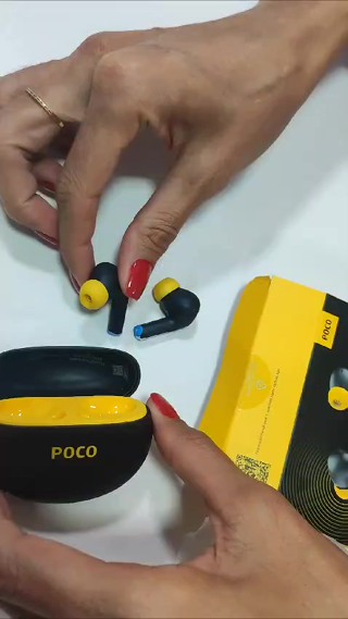 Fone de Ouvido Sem Fio Xiaomi Poco Pods Bluetooth e Microfone ...