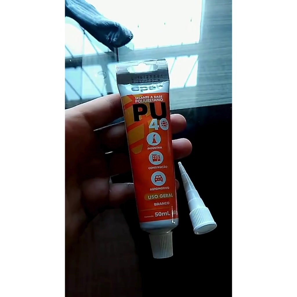 Cola Selante PU 40 A base de Poliuretano Uso Geral Branco/Preto 50ml ...