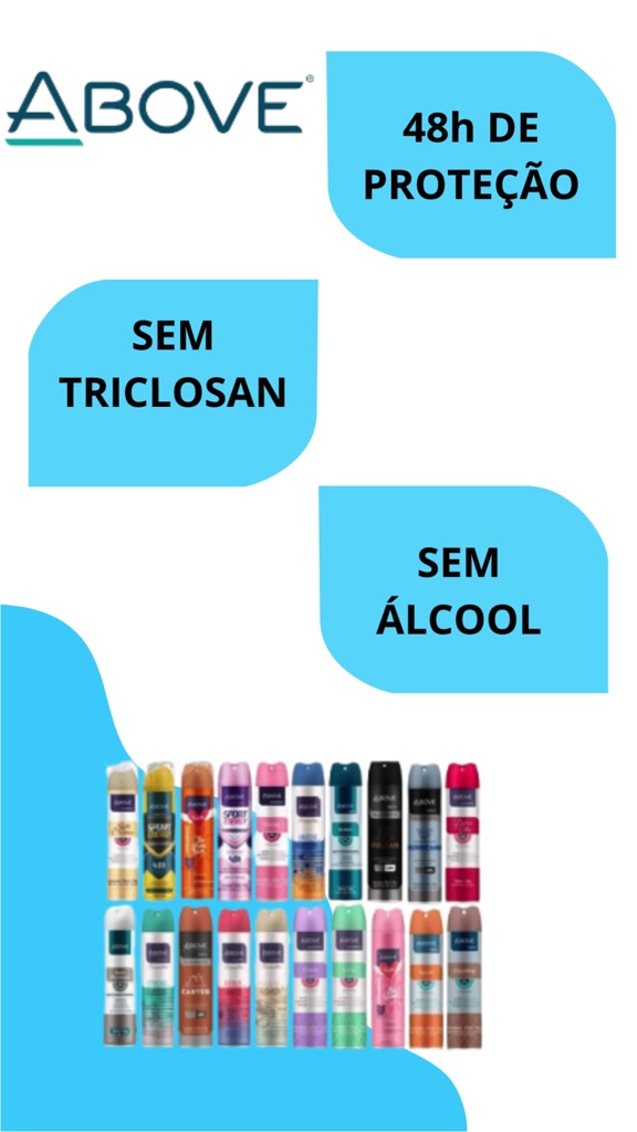 Desodorante Aerosol Above 150ml - Masculino e Feminino | Shopee Brasil