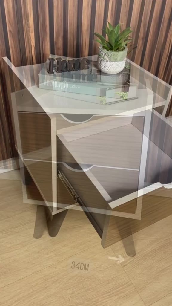 Mesa de Cabeceira Criado Juma Pés Antiumidade Corrediças Telescópica ...