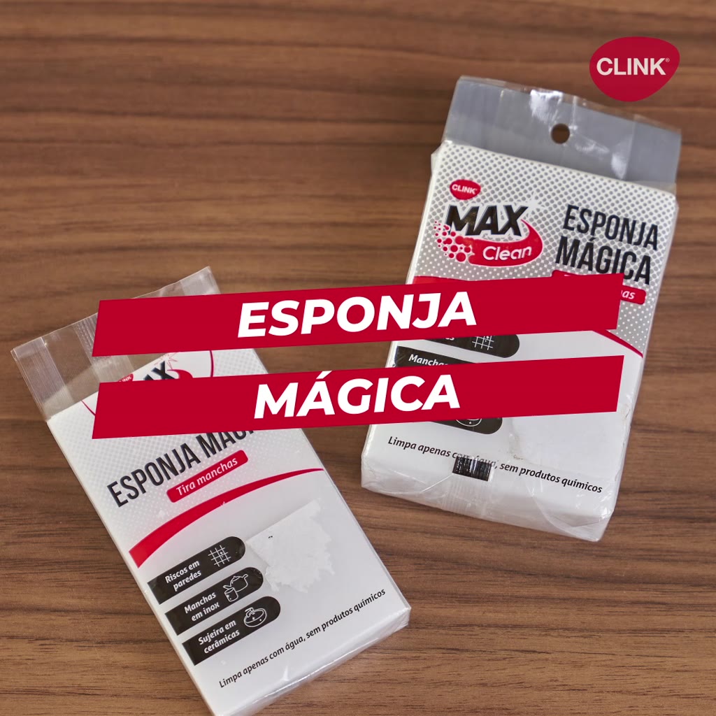 Kit 10/20 Esponjas Mágica Branca Tira Manchas Riscos Max Clean Clink ...