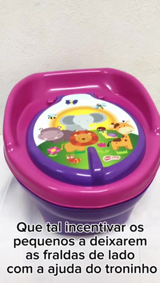 Pinico Infantil Menina 2 em 1 Suporta 23Kg Desfralde Penico Troninho ...