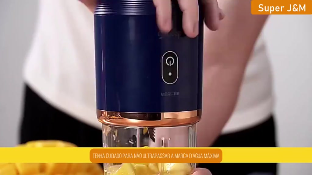 400ML 6 Lâminas Espremedor Elétrico Mini Liquidificador Portátil De Suco De Alimentos Misturador ...