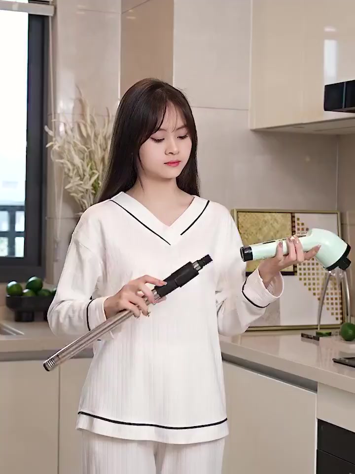 Escova De Limpeza Ajustável Janela Banheiro e Cozinha Ferramenta 9 em 1/ 7 em 1 Recarregável ...