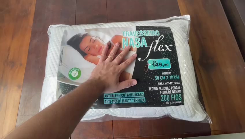 Travesseiro Travisseiro Nasa Flex Alto Suporte Medio Comfort Antialergico Original | Shopee Brasil