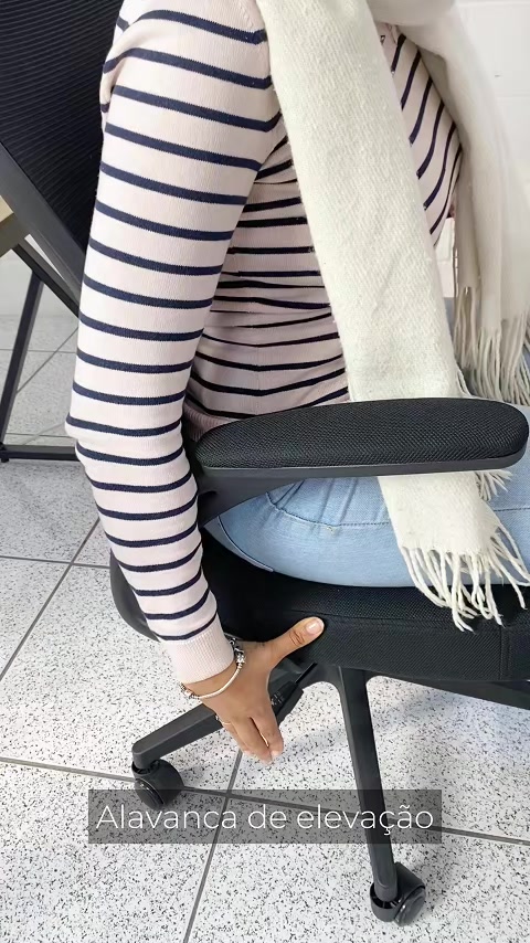 Cadeira De Escritório Ergonômica Python Fly Com Suporte Para Lombar ...