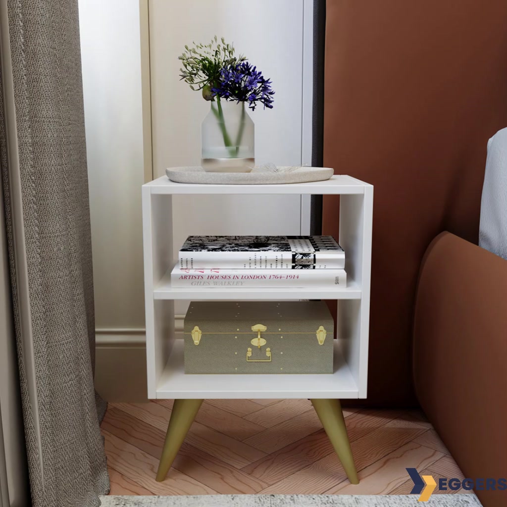 Kit 2 Mesas de Cabeceira Retro para Quarto Casal ou Solteiro Nicho ...