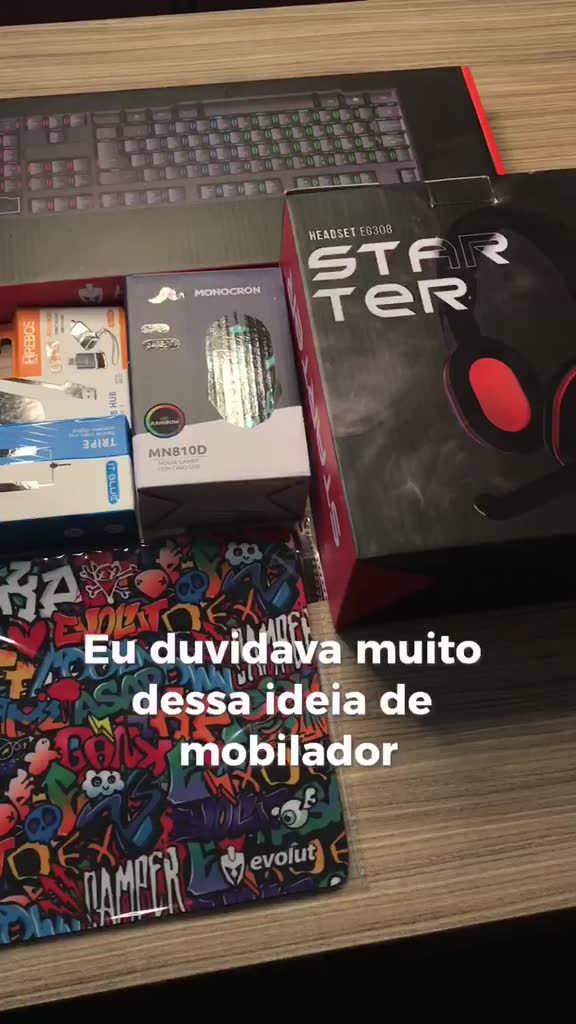 Kit Mobilador Gamer Completo LED 3.0 Hub Completo com Headset | Shopee ...