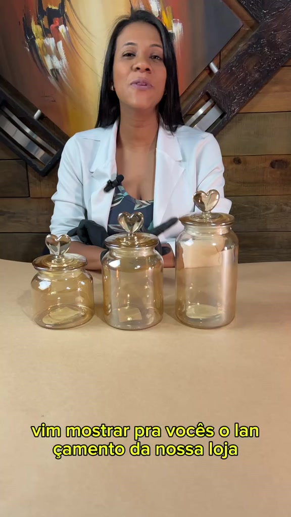 Pote Vidro Âmbar Hermético Decor Afeto Coração | Shopee Brasil