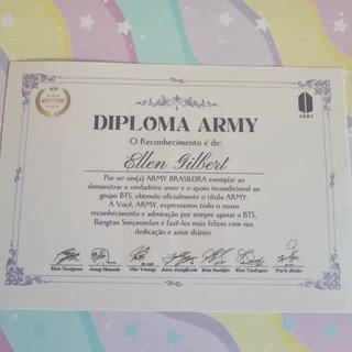BTS DIPLOMA ARMY PERSONALIZADO | Shopee Brasil