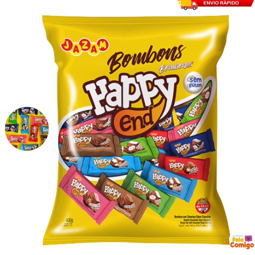 Bombom Sortido c/50 Unidades 400g Vários Sabores Morango Chocolate ...