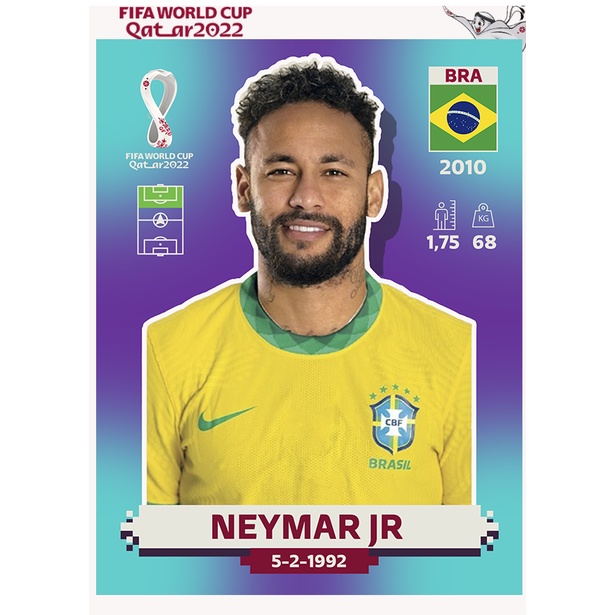 Figurinha NEYMAR JR COPA DO MUNDO 2022 | Shopee Brasil