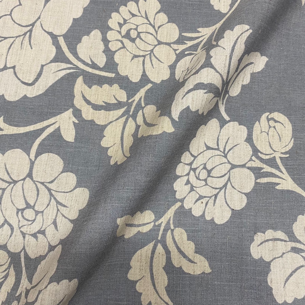 Tecido Linho Estampado 1,40x1,00m Floral Cinza Claro | Shopee Brasil