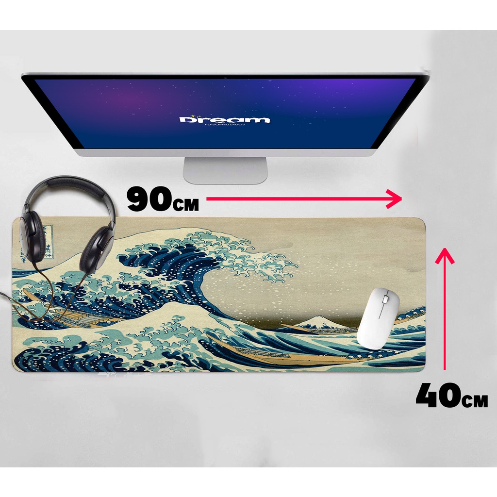 Mouse Pad The Great Waves of Kanagawa Japão Ondas onda Extra Grande ...