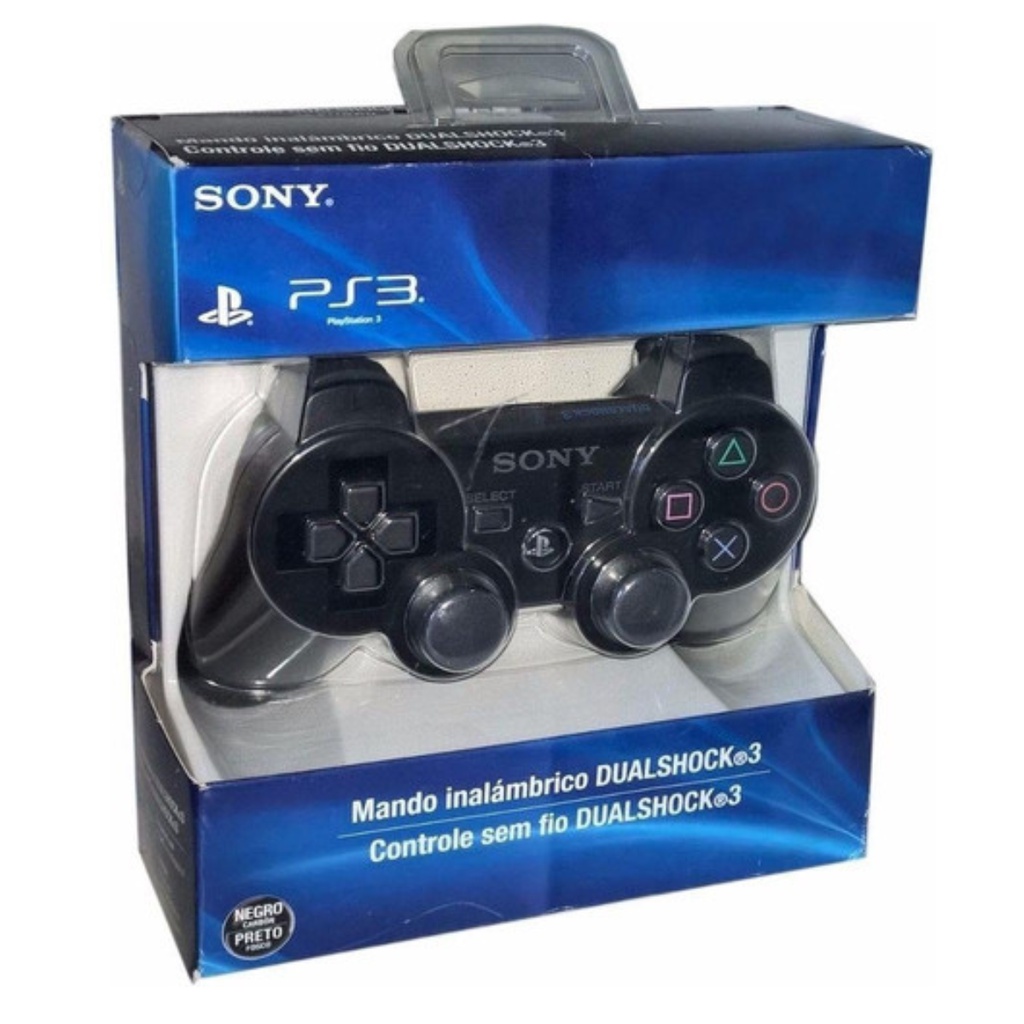 Controle Playstation 3 Joystick Sem Fio Dualshock 3 Preto Identico ...