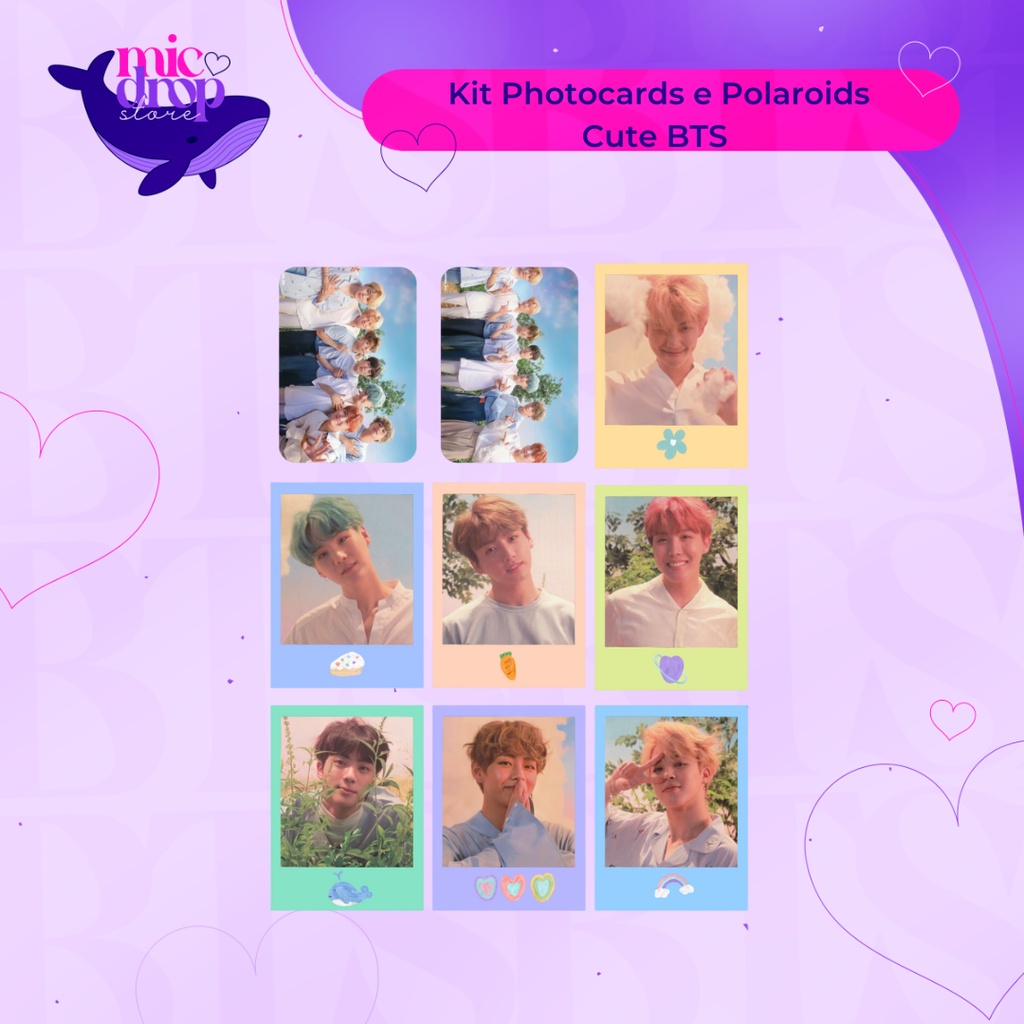 Kit Photocards e Polaroids Cute BTS | Shopee Brasil
