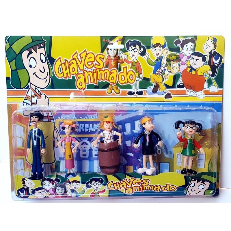 Kit Boneco Turma Do Chaves Chapolin Seu Madruga Kiko Animado Coleção ...