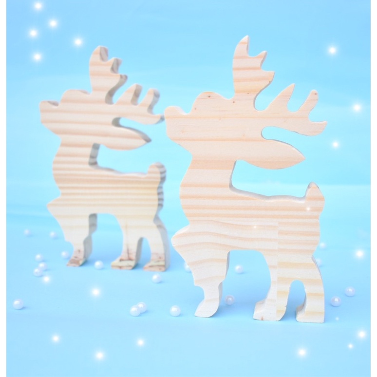 Mini Rena de Madeira Pinus | Shopee Brasil