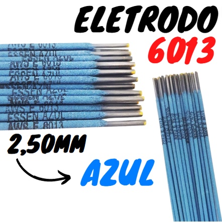 500g Eletrodo 6013 Azul 2,50mm - Soldaforte | Shopee Brasil