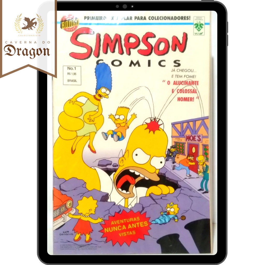 HQ Simpson Comics 1- O alucinante e colossal Homer - português, Grupo ...