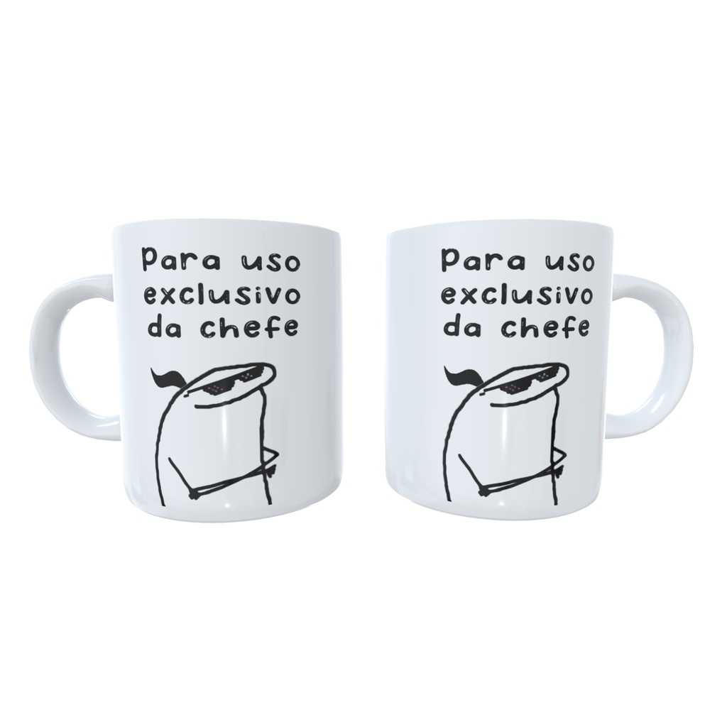 Caneca cerâmica branca Flork Bento meme – Para Uso Exclusivo da Chefe ...