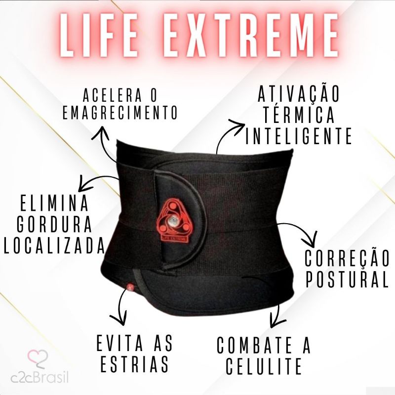Cinta Modeladora Termo Press Fit - Reduz Medidas e Afina a Cintura ...
