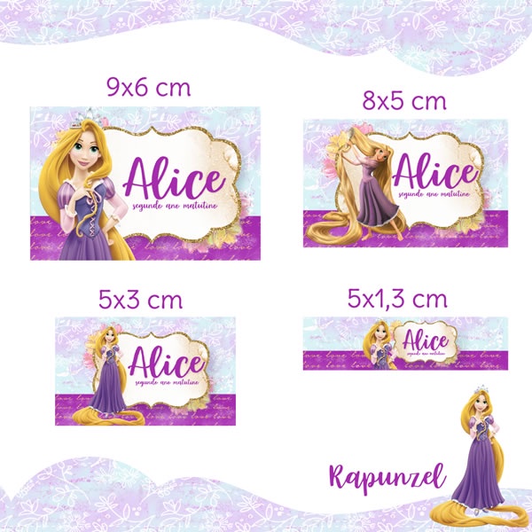 Etiqueta Escolar Rapunzel | Shopee Brasil