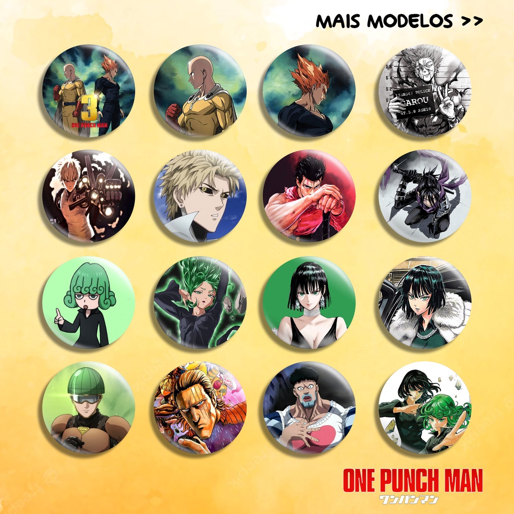 Botton personagens ONE PUNCH MAN - 3,5 cm | Shopee Brasil
