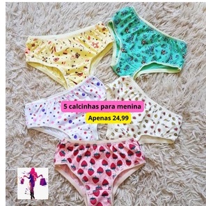 5 Calcinhas infantil para menina APENAS 24,99 | Shopee Brasil