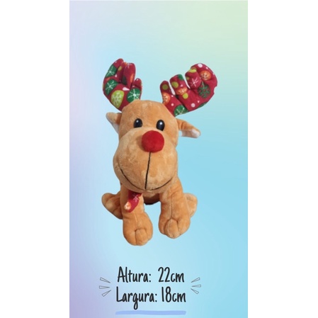 Pelúcia Rena Vermelha Cachecol Natalina BR Machine | Shopee Brasil