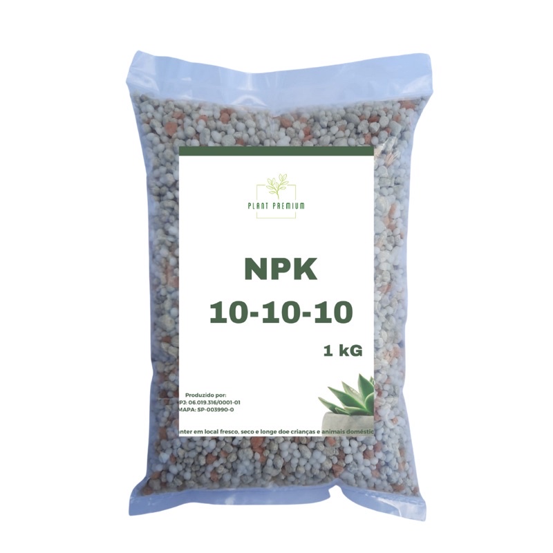 Fertilizante NPK 10-10-10 1kg – Adubo Equilibrado Para Crescimento de Todas as Culturas | Shopee ...