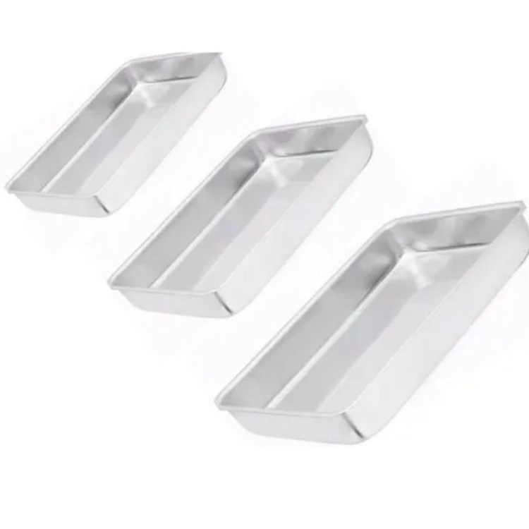 Jogo Assadeiras 3 Peças Forma Bolo Torta Retangular pronta entrega ...