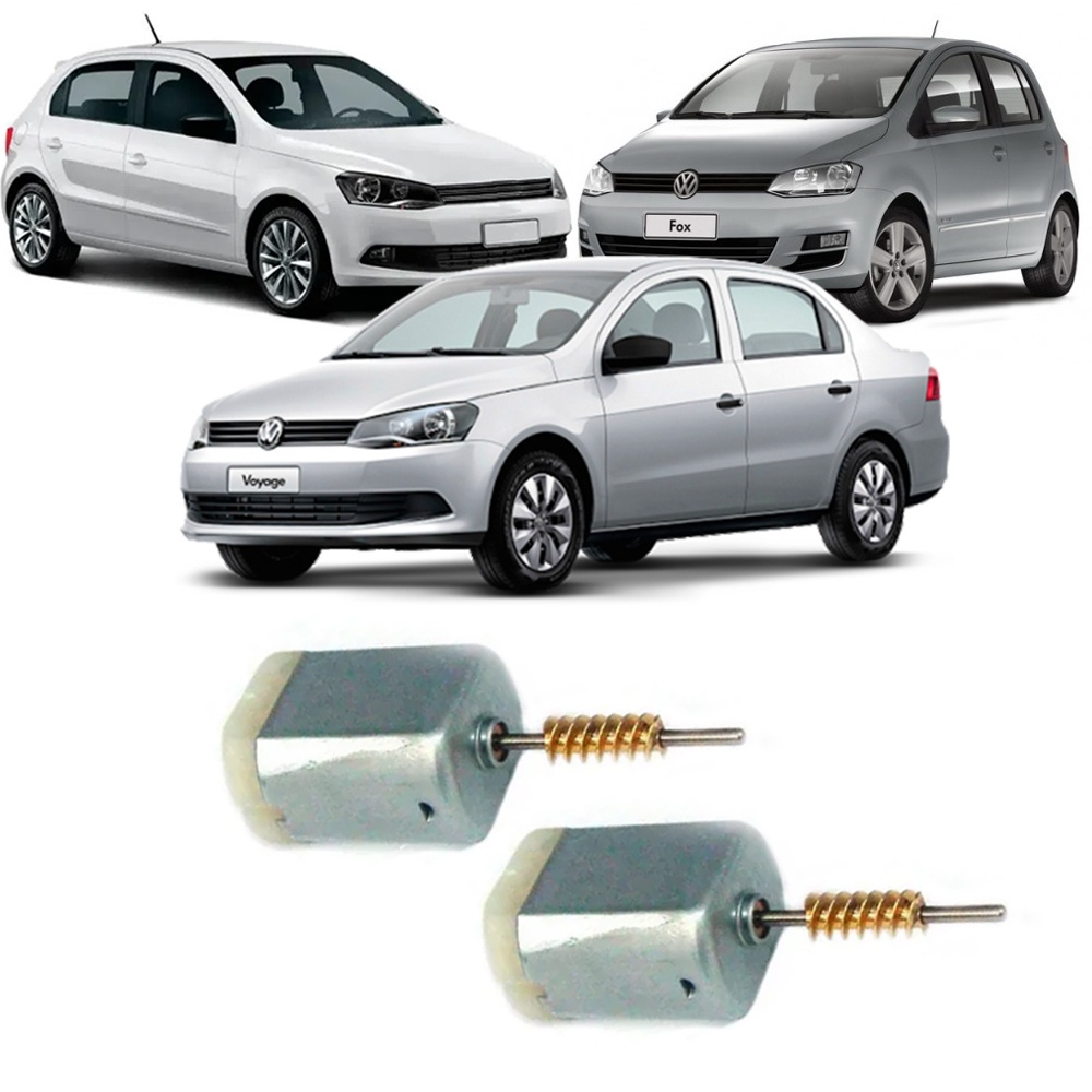 2 Motor Fechadura Trava Eletrica Gol G5 G6 Voyage Fox - Faz a Boa!