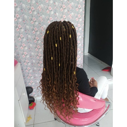 Cabelo Goddess Faux Locs- Cacheado -Dread | Shopee Brasil