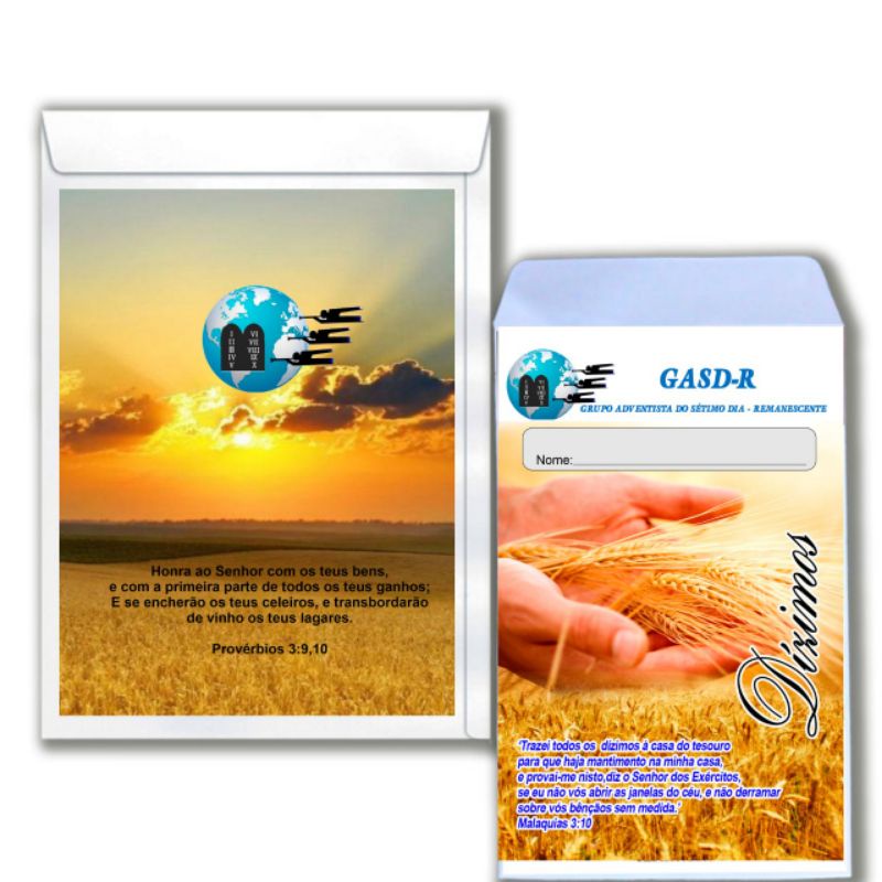 50 Envelopes de Dízimo Personalizados 11x17 cm | Shopee Brasil