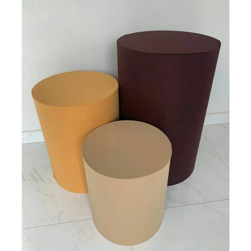 Trio de Capas para Cilindro DECORAÇÃO de Festa cores marrom, dourado e ...