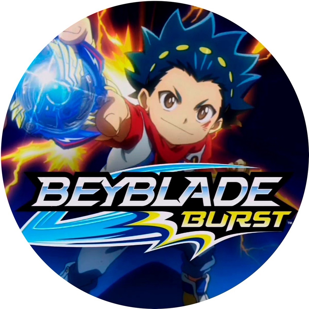 Painel de Festa Redondo Tema Beyblade em Tecido Sublimado 3D | Shopee ...