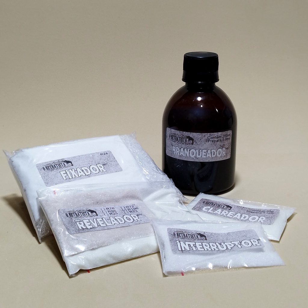 Kit Revelação Inversão Película Fotográfica P&B (Para preparo) - Faz 1L ...