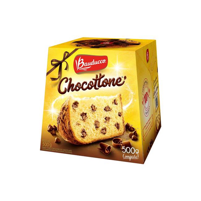 Chocotone Gotas de Chocolate 500g - Bauducco | Shopee Brasil