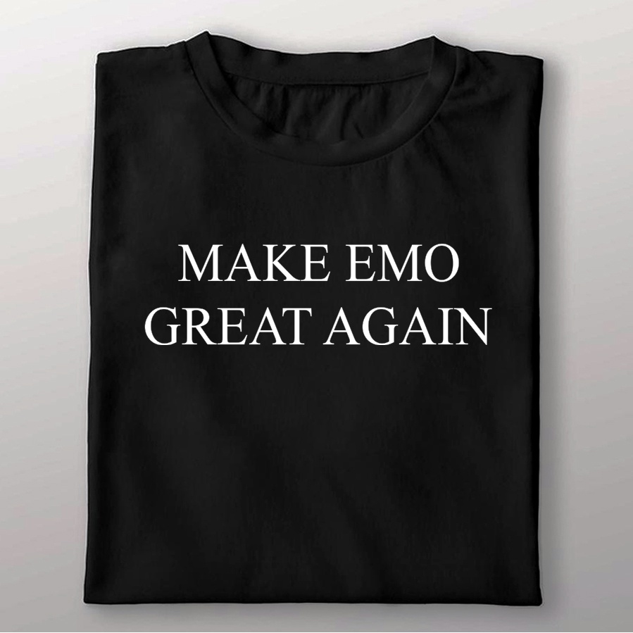 Camiseta Make Emo Great Again 100% Algodão Alternativa Música Emo My Chemical Romance | Shopee ...