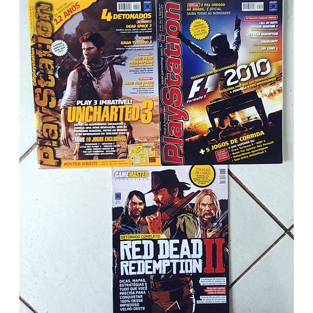 Kit 3 Revistas com detonado de Red Dead Redemption I e II - Playstation ...