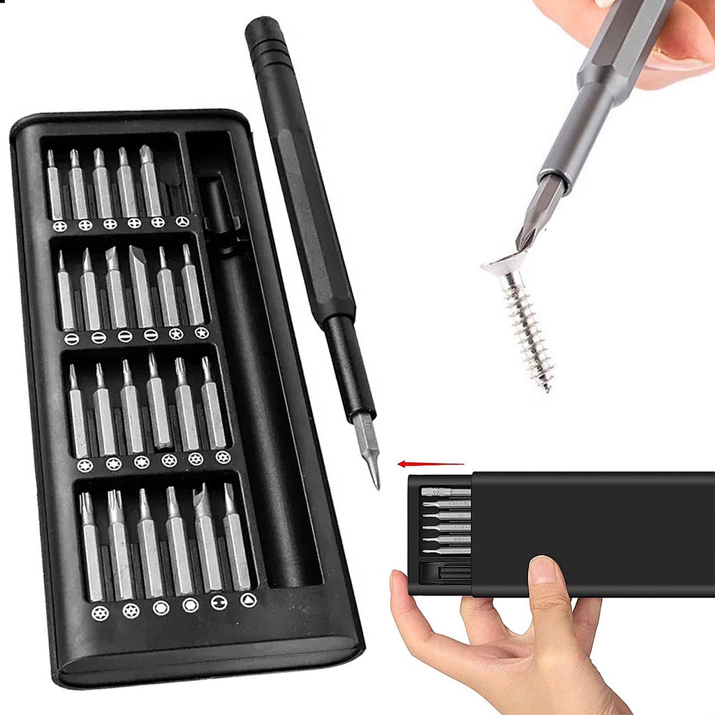 Kit LUXO Bits Chaves Torx T2 T3 T4 T5 T6 T8 T9 10 Philips Fenda 25 PÇS ...