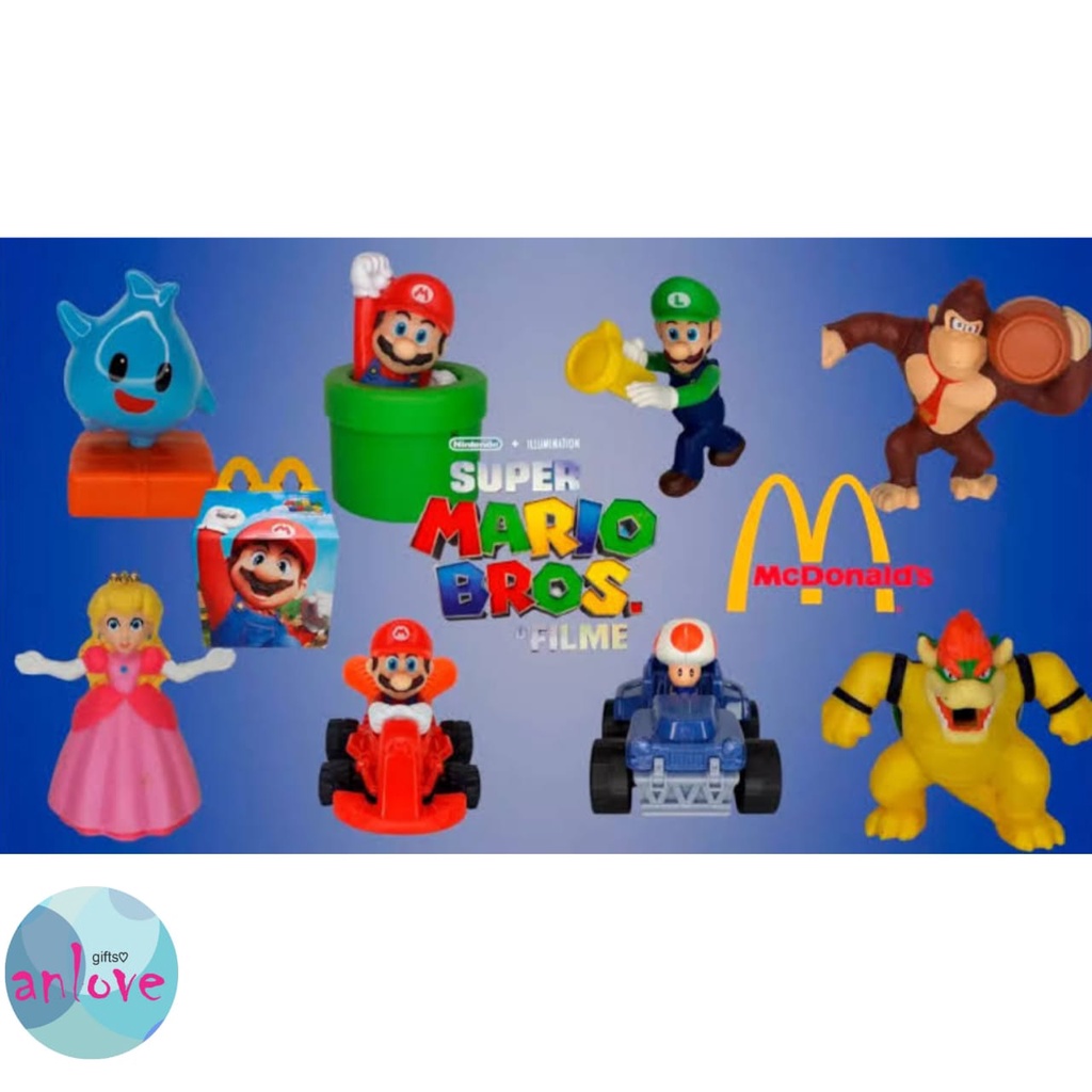 Brinquedos Super Mario Bros. O Filme Mc Donald's Mc Lanche Feliz ...